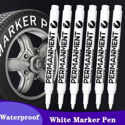 3/6 Pcs Acrylic Paint White Marker White Paint Pen for Rock