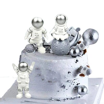 14pcs Astronaut Cake Decoration Set Space Birthday Party Dec