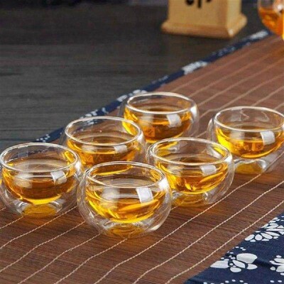 Drinkware Heat Resistant Beer Whisky Juice Double Wall