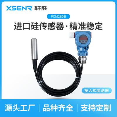 PCM260B投入式液位变送器4-20mA/RS485数显液位变送器传感器