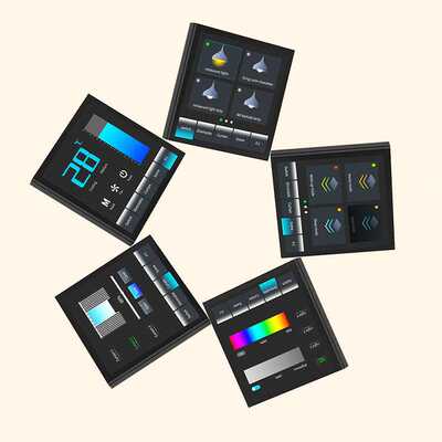 Tuya 4inch panel ZigBee switch for dimming+curtain control.