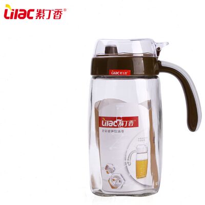紫丁香 大号玻璃油壶 防漏油瓶酱油瓶厨房用品控油壶调味瓶820ml