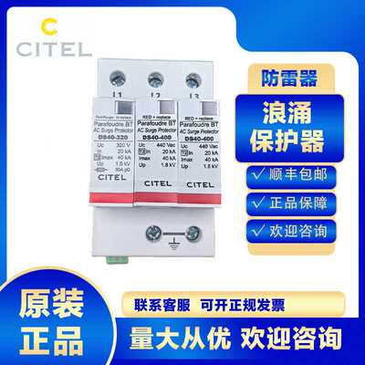 citel浪涌保护器DS43S-400防雷器4P避雷电涌2P电源三相2级低压