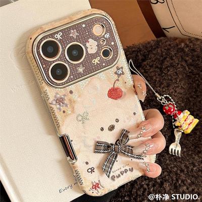 鎏金蝴蝶结小狗苹果17prom