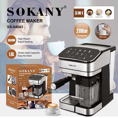 出口SOKANY04043咖啡机意式半自动蒸汽咖啡机高温萃取浓缩咖啡机