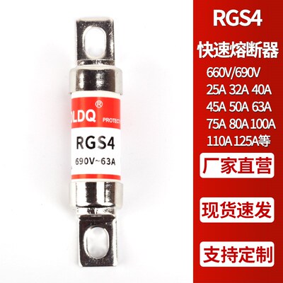 RGS4 快速熔断器 32A 40A 50A 63A 80A 100A 125 660V 690V 1000V