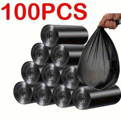 外贸代发新款100 Small Disposable Trash Bags in 5 Rolls Ideal