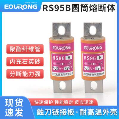 圆管螺栓快速熔断器RS95B陶瓷保险660V80A100A120A速断保险丝