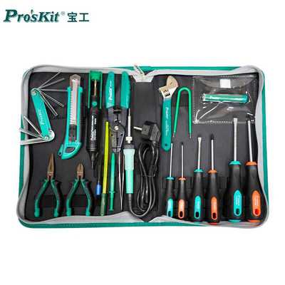 宝工PK-612NH电器电工维修工具组螺丝刀剥线钳焊接烙铁工具组套