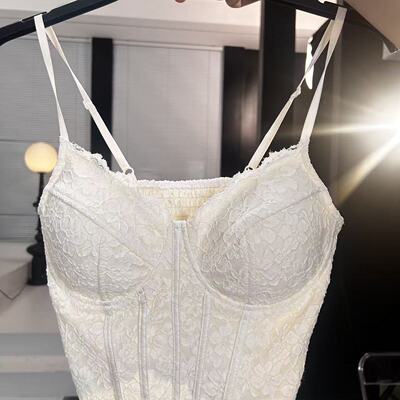 重生重工蕾丝吊带弹力修身纯欲