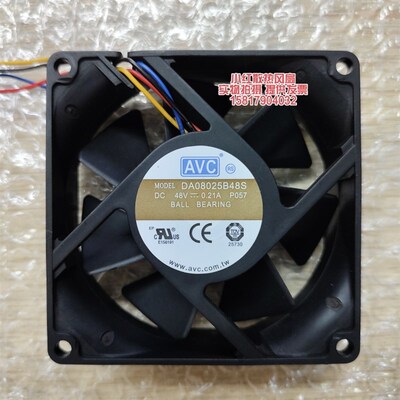 DATA/DA08025B48S/U/B8H 原装AVC 变频器48V散热风扇 8CM/厘米