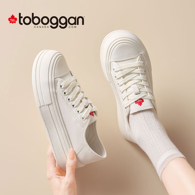 TOBOGGAN厚底增高舒适百搭小白鞋