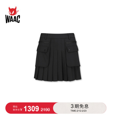 WAAC小恶魔官方女士高尔夫服装Pleated Skort裙子