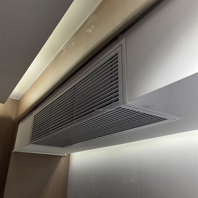 定制新风中央空调出风口铝合金L 型室内挂机装饰百叶窗栅格空调罩