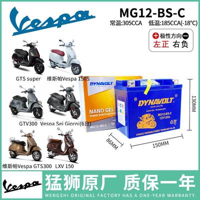 维斯帕VESPA GTS300 GTV300 LXV150春天冲刺埋地雷Medley猛狮电瓶