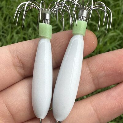 5个装夜光笔筒钩 鱿鱼钩 土炮吹筒钩 八爪钩 吹筒仔钩 章鱼钩墨鱼