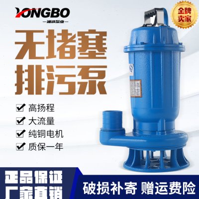 污水泵220v潜水泵三相农业灌溉抽水排污泵泥浆抽粪提升泵家用380v