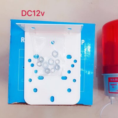 高压电子围栏脉冲主机防水声光报警器 dc12V含底座 防盗电网配件