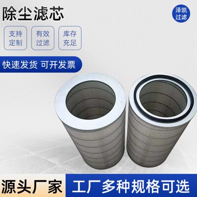 厂家3566滤筒规格齐全空气除尘聚酯纤维无纺布工业滤芯除尘滤芯