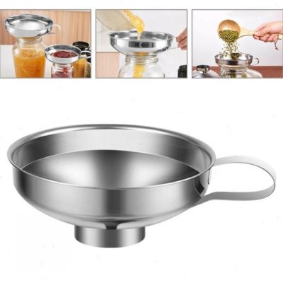 Funnel Kitchen Stainless Steel Oil Liquid Funnel Metal Funne