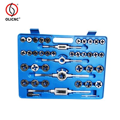 110PCS丝锥板牙套装 手用扳手板牙绞手 110件套丝攻组套