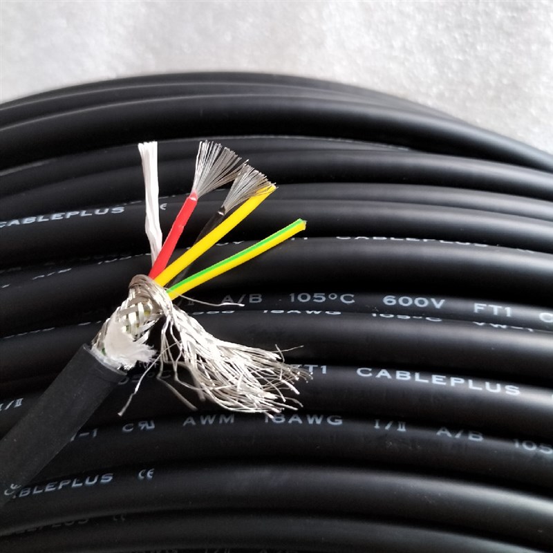 4芯18AWG屏蔽线4C0.85平方机床控制线铜镀锡耐磨2586 600v 105c
