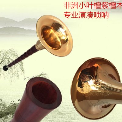 唢呐乐器演奏考级精品非洲小叶紫檀木喇叭C D E FG降B大G调 包邮