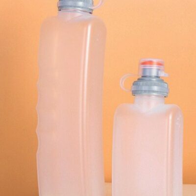 户外运动跑步水壶马拉松便携软水杯大容量防尘挤压式水瓶300ml