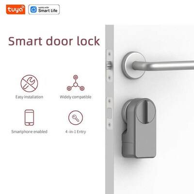 tuya智能门锁智能家居设备远程语音Alexa谷歌密码锁无线智能锁