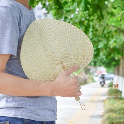 汉中藤编蒲扇手工编织棕叶蒲扇子大蒲扇老式团扇折扇芭蕉桃心扇子