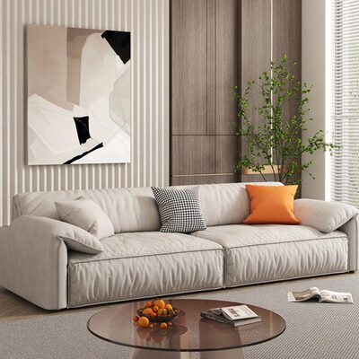 轻奢baxter大象耳朵科技布沙发简约现代小户型客厅奶油风懒人沙发