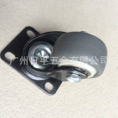 家具轮金钻1.5寸平板灰色人造橡胶向（PR）静音T双轴脚承502040S-