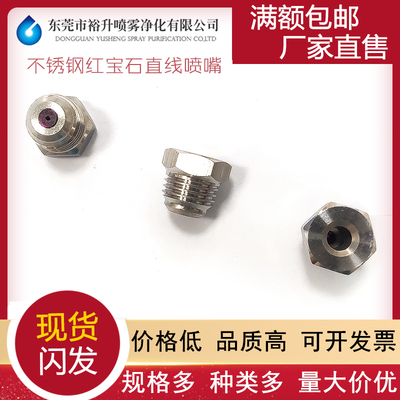 不锈钢红宝石喷头 高压滤网冲洗水针喷头 直喷淋嘴 陶瓷直线喷嘴