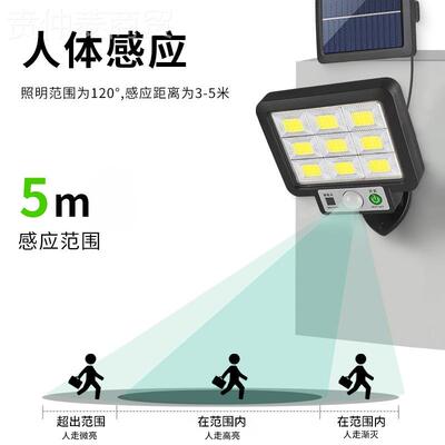 遥新款太阳能分体体感应灯用户外防DMV水庭院灯控家人款分体车库