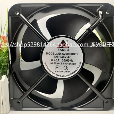 全新FANEC JD-A20060H2BL 220V轴流风机 交流散热风扇20060 22060