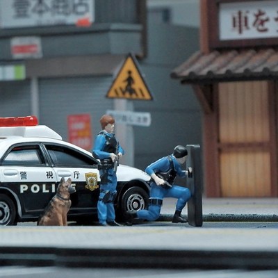 仿真动物系列警犬 大型犬 微缩人偶树脂小人模型摆件沙盘造景道具