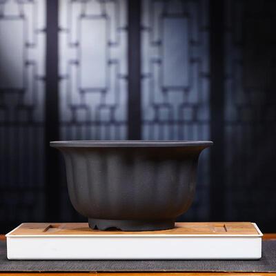 HJZS33紫砂宜兴花盆手工复古大口径圆盆