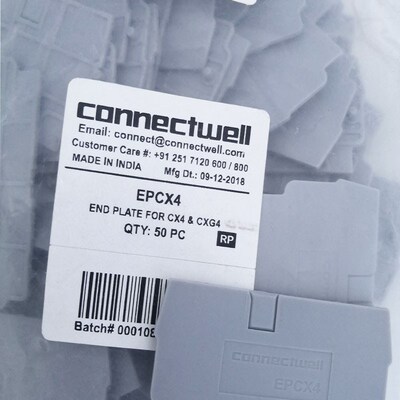 EPCX4科尼威尔进口CONNECTWELL弹片紧固接线导轨式接线端子挡板
