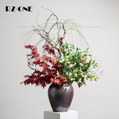11111Rzone 高端酒店样板房装饰摆件新中式古典仿真花酒店大堂大