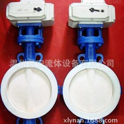 手动半衬氟蝶阀 不锈钢板铸钢半衬四氟F46PFAFEP手动对夹法兰蝶阀