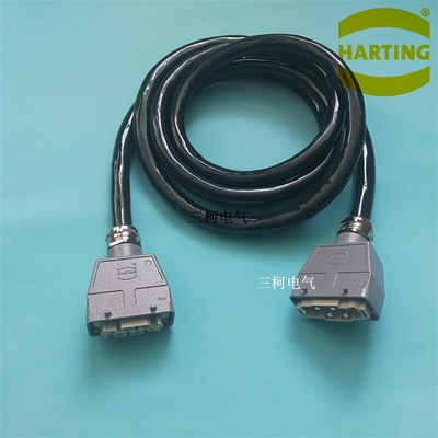 HARTING哈丁4芯80A大电流线束订制WAIN唯恩ILME意尔玛重载连接器