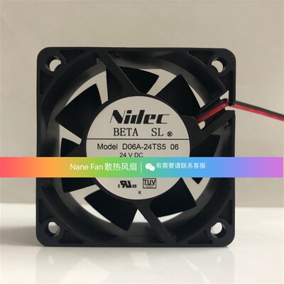 D06A-24TS5 06全新nidec尼迪克6025 DC24V 0.10A 变频器散热风扇