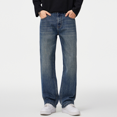 追素TS休闲宽松牛仔裤水洗直筒裤