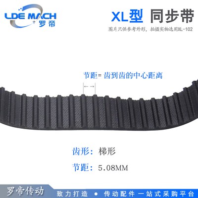 XL 橡胶同步带 XL788/828/850/860/884/900/926 齿距 5.08mm