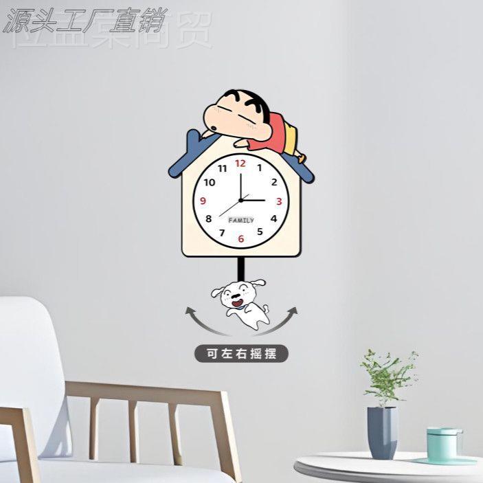 摇摆餐厅钟表客静厅墙2新款时钟打孔挂挂钟免20JIP4音装饰画