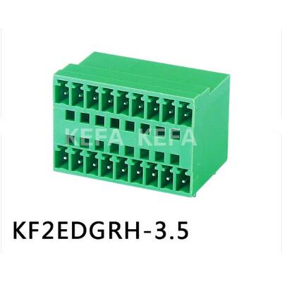 插拔式PCB接线端子KF2EDGRH/VH-3.5mm2X2P2x20P双层针座 绿色环保
