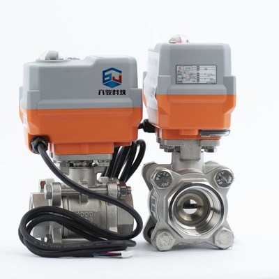 电动调节阀不锈钢304高平台螺纹丝扣直通比例开关智能球阀DN15203