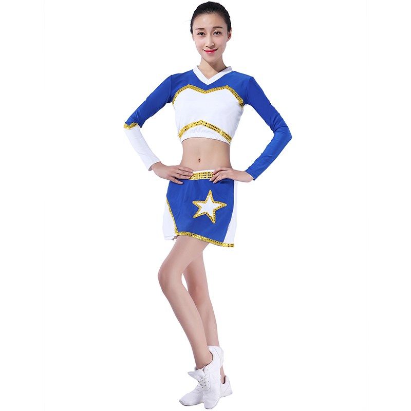 健美操服女套装校园拉拉队比赛体操表演服大学生啦啦队比赛服定制