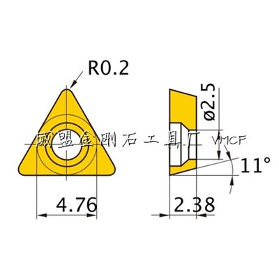 腾鑫金刚石刀片TPGH080204/TPGB/TPGT080202/08 PCD/CBN铝用亮