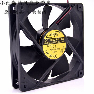 ADDA 12V 0.24A 12CM/厘米 12*12*25MM 机箱电脑电源静音散热风扇